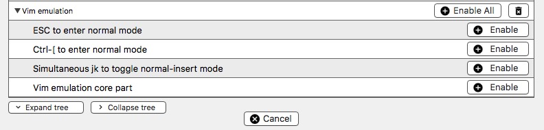Vim emulation at Karabiner-ElementsでのSimultaneous keysなモード変換